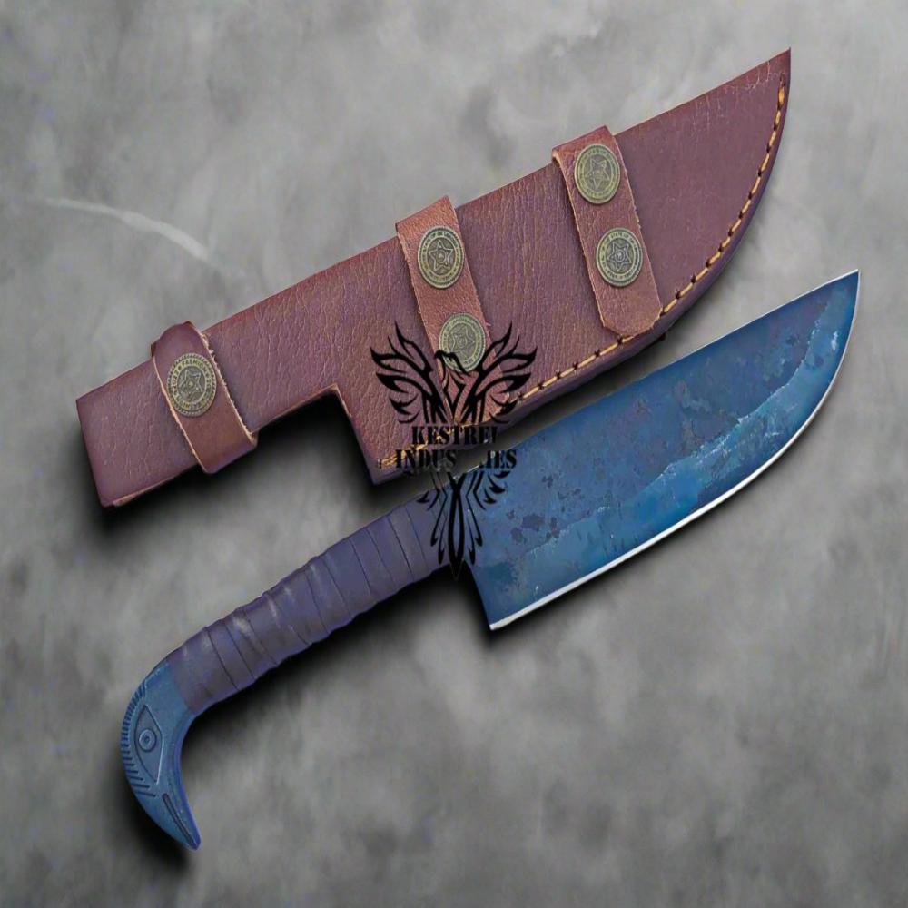 Custom Viking Knife with Raven Head Hilt - Carbon Steel Blade – Frost ...
